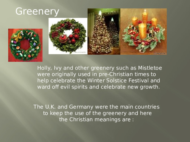 Презентация на тему "Christmas traditions in English-speaking countries"